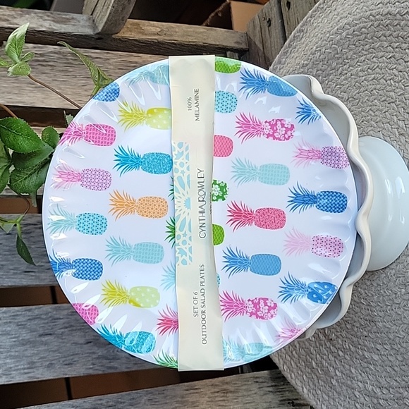 Cynthia Rowley | Dining | Nwt Cynthia Rowley Set Of 6 Melamine Outdoor ...
